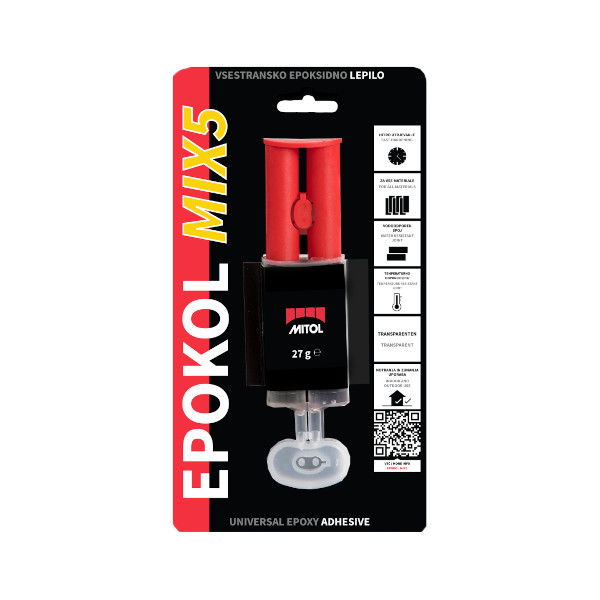 EPOKSIDNO LEPILO EPOKOL MIX 5 27g DVOKOMPONENTNO, MITOL | Topdom