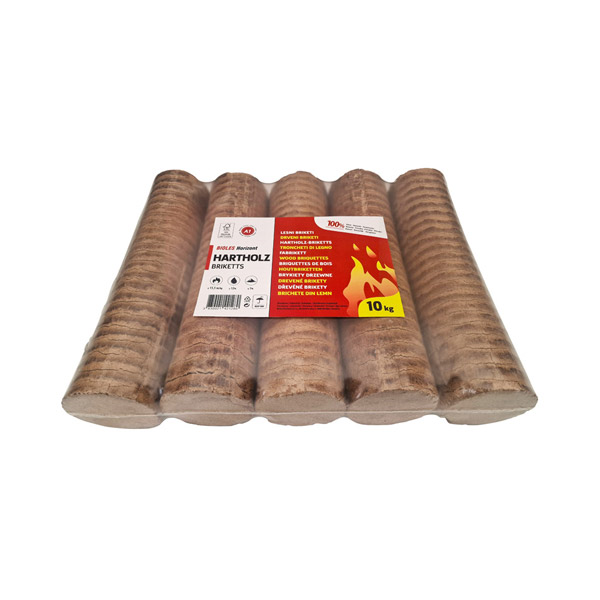 LESNI BRIKETI ZA KAMINE IN PEČI 10kg V PVC ZAVOJU | Topdom