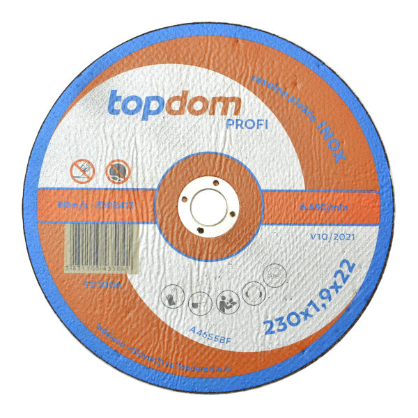 REZALNA PLOŠČA ZA INOX 115x1x22mm PROFI, TOPDOM | Topdom