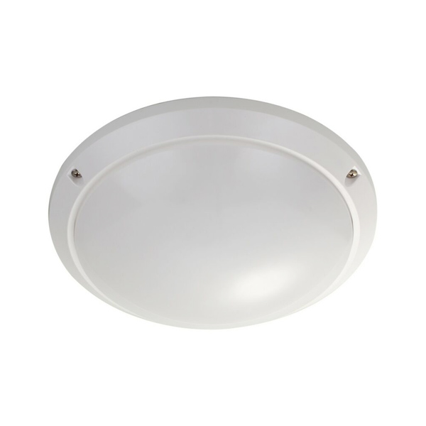 STROPNO SVETILO OKROGLA PLAFONJERA, 60W E27 IP54 OPALNO BELA | Topdom