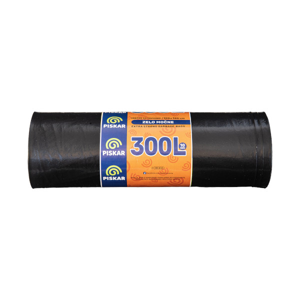VREČE ZA ODPADKE 300l 120x140cm EKSTRA MOČNE, PISKAR | Topdom